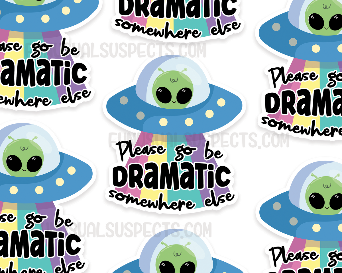 Alien Dramatic Sticker – FunUsualSuspects