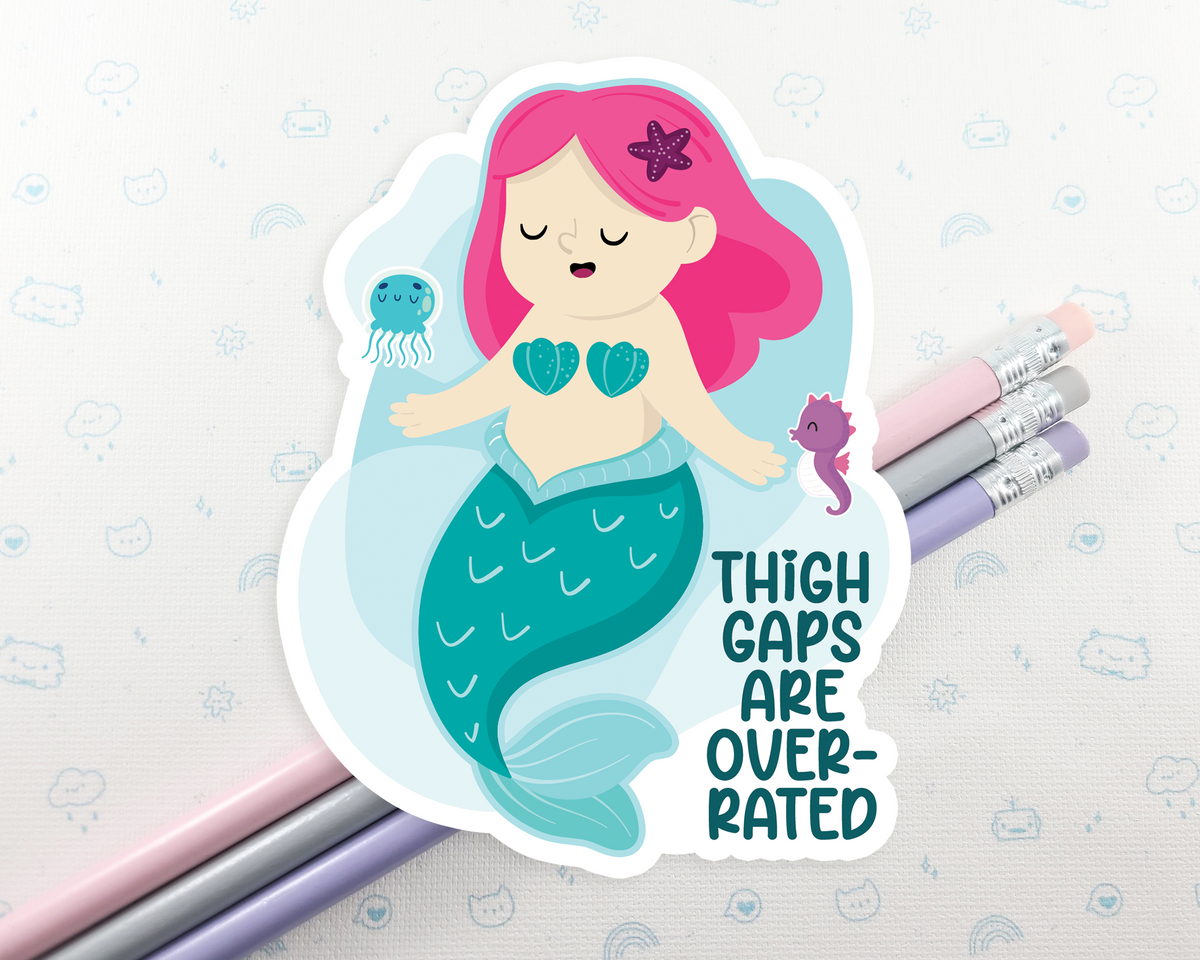 Mermaid Thigh Gaps Sticker – FunUsualSuspects