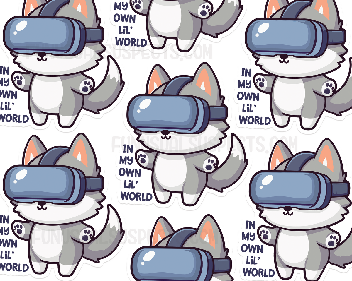 Wolf VR World Sticker – FunUsualSuspects